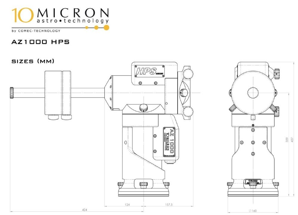 10 Micron AZ 1000 HPS Mount | First Light Optics