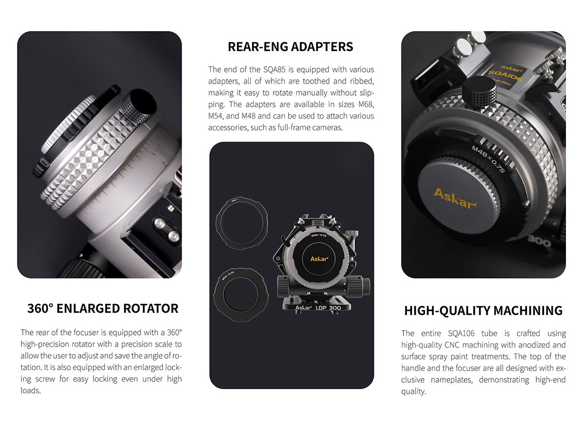 Askar SQA106 106mm f/4.8 Quintuplet Petzval Astrograph | First Light Optics