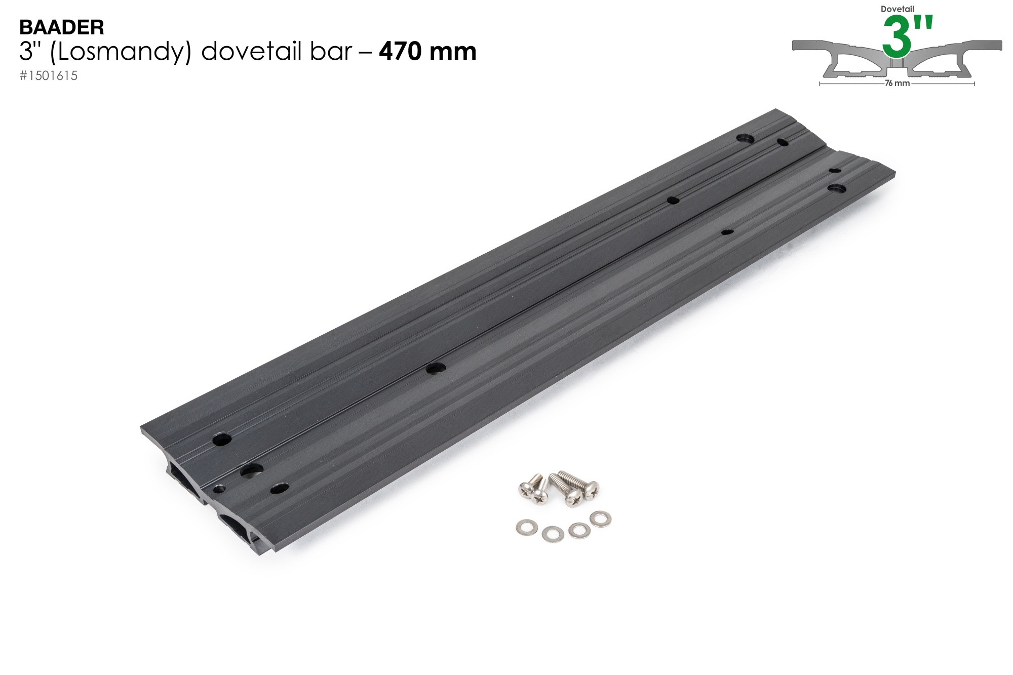 Baader 3" Dove Tail Bar 470mm (18,5") | First Light Optics