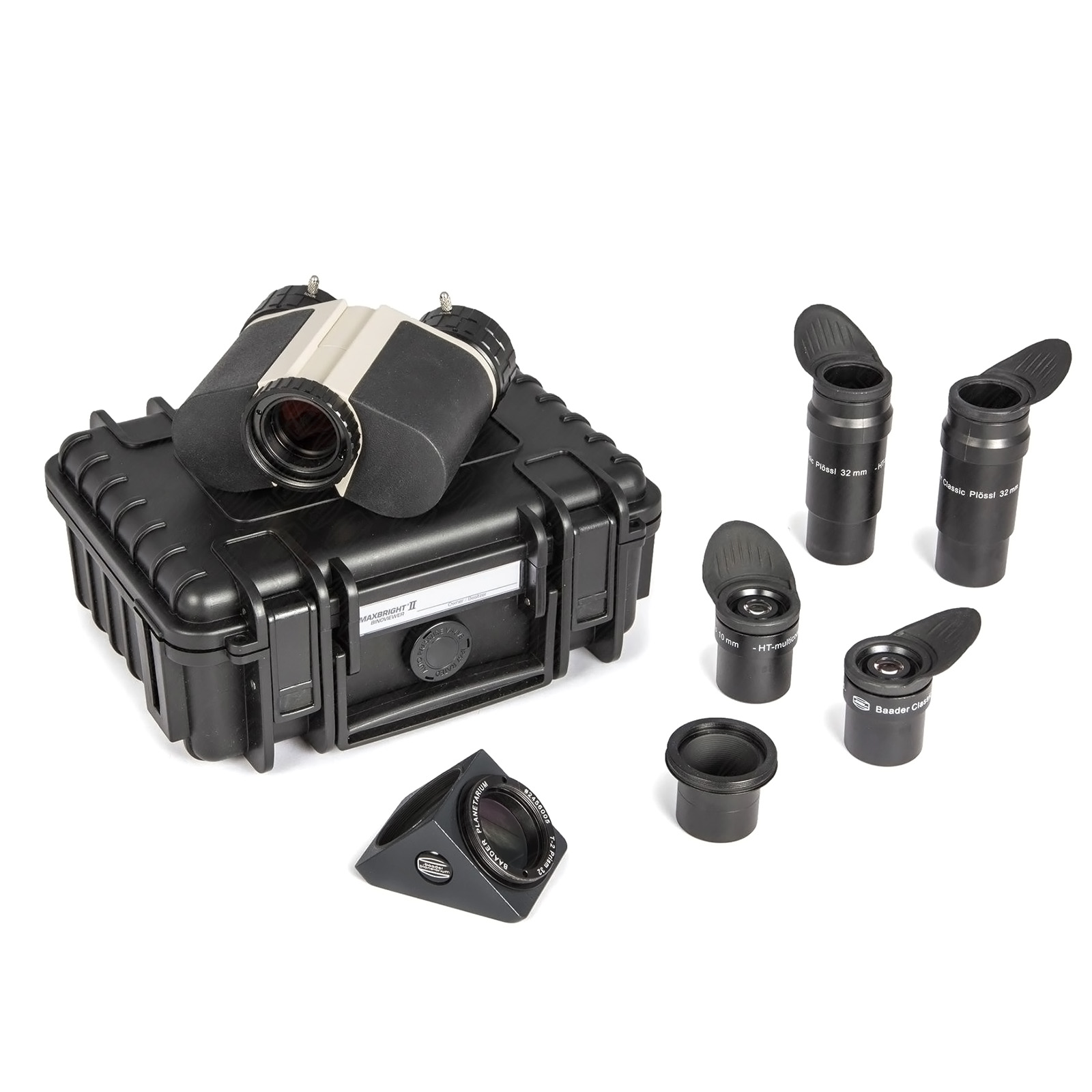 Baader Maxbright II Binoviewer with Glasspath Corrector 1:1.7 with T-2 ...