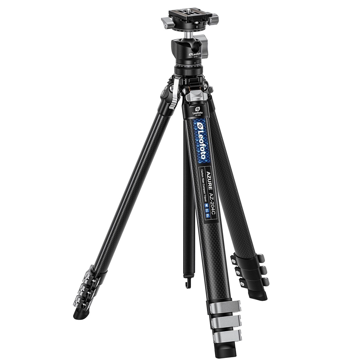 Leofoto Azure AZ-204C+LH-25R Compact Carbon Tripod | First Light Optics