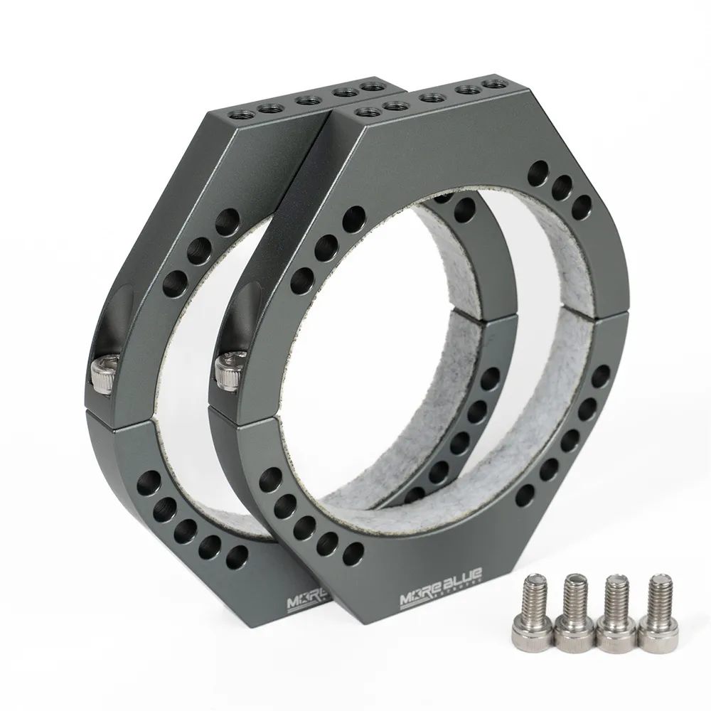 More Blue 95mm Tube Mounting Rings | First Light Optics