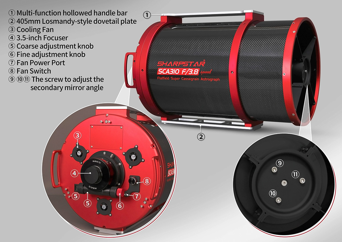 Sharpstar SCA310 Aspherical Cassegrain Astrograph | First Light Optics
