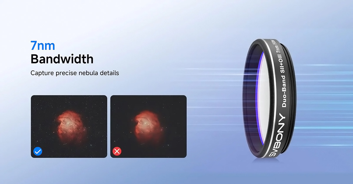 SVbony 7nm Sii & OIII Dual Band Filter | First Light Optics